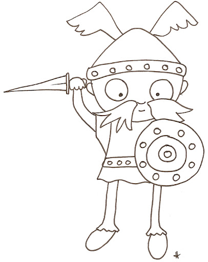 DIBUJOS DE VIKINGOS PARA COLOREAR